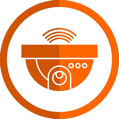 Cctv Glyph Orange Circle Icon 42813598 Vector Art At Vecteezy
