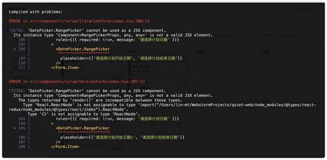 Ts2786 Datepickerrangepicker Cannot Be Used As A Jsx Component