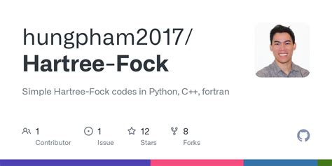Github Hungpham2017hartree Fock Simple Hartree Fock Codes In Python