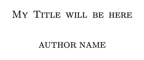 How To Print The Title In Scshape And Bfseries In This Amsart Document TeX LaTeX Stack
