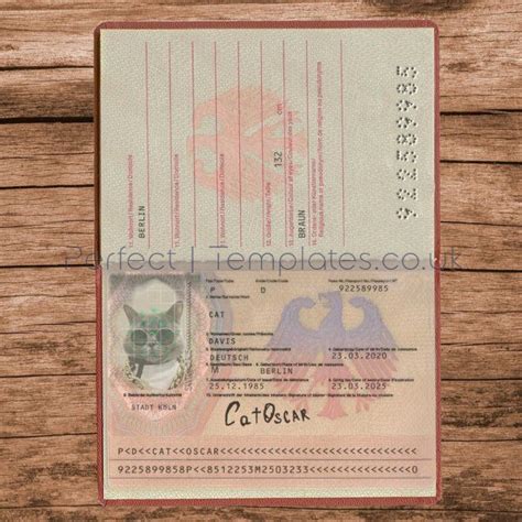 Germany Passport Template Perfect Templates The Biggest Selection Of Quality Templates