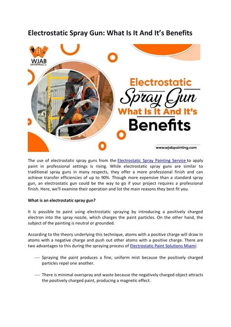 Ppt Electrostatic Spray Gun What Is It And Its Benefits Powerpoint