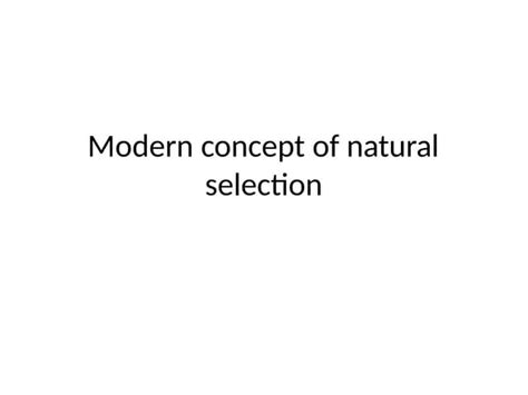 Lecture 9 Natural Selection Evolutionpptx