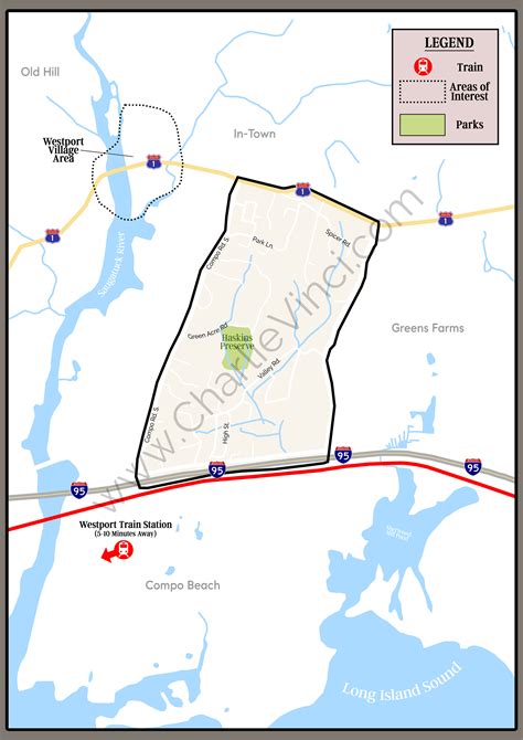 Compo South Westport Ct Neighborhood Map