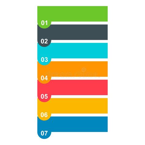 Seven Step Infographic Vertical Diagram Business Information Design