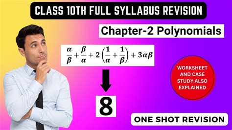 Class 10 Cbse Revision Full Chapter 2 Polynomials One Shot Revision