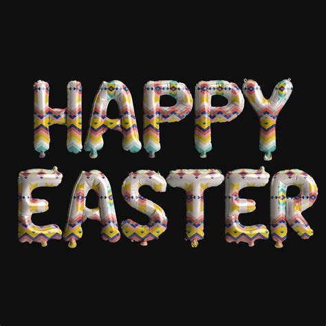 Premium Photo 3d Illustration Of Letter Balloons About Happy Easter