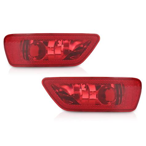 2x Red Led Rear Bumper Fog Tail Brake Lights Fit For Jeep Grand