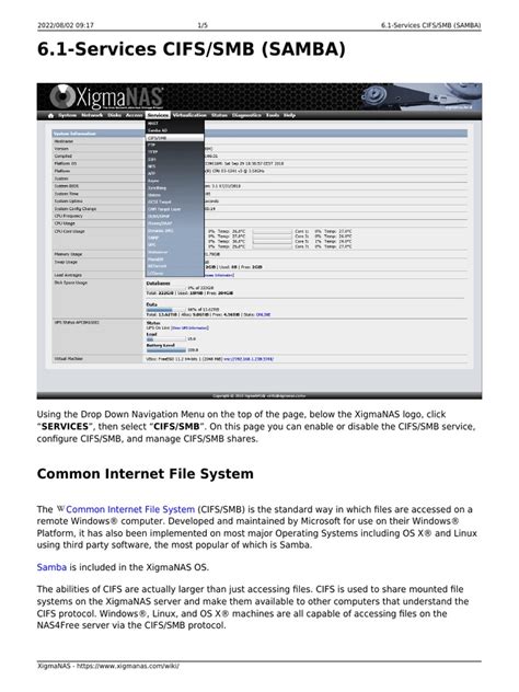6 1 services cifs smb samba common internet file system pdf
