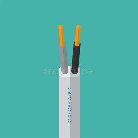 Electric Cable Vector Flat Design Stock Illustration Illustration Of Energy Cable 156875842