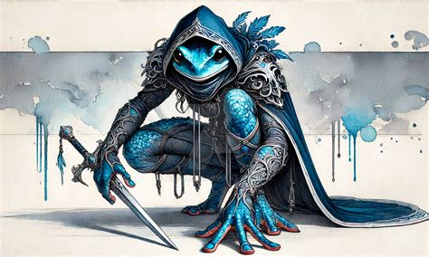 Sirynn Bluefang Myrral Dnd Frogfolk Assassin Oc By Dissunder On Deviantart
