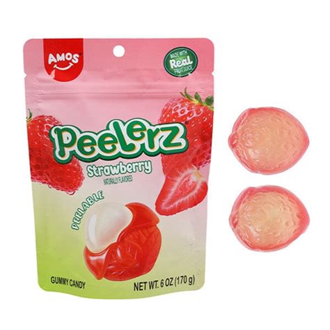 Amos 4d Peelerz Peelable Fruit Gummy Candy 6oz Multiple Flavors