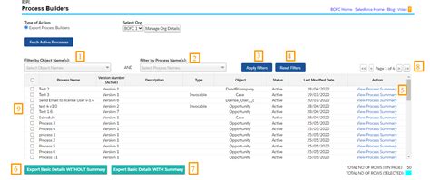 How To Export Salesforce Process Builders In XLS