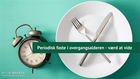 Periodisk Faste I Overgangsalderen