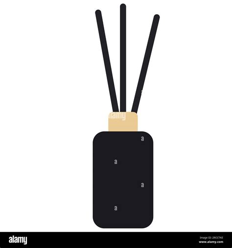 Aromatherapy Reed Diffuser Icon Home Fragrance With Yellow Liquid