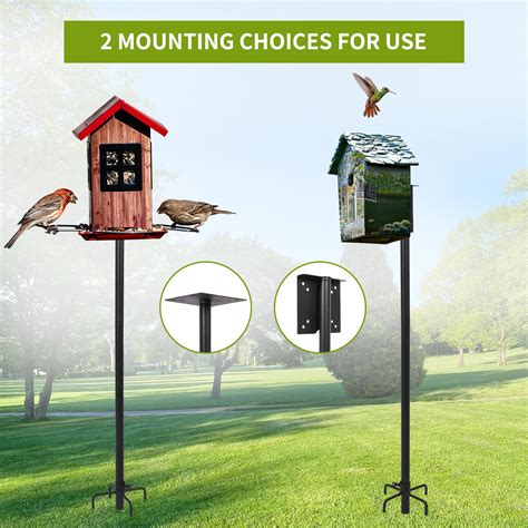 Bird Feeding Station 92 Inch Bird Feeder Pole With Squirrel Baffle