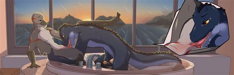 Rule 34 Absurd Res Alligator Alligatorid Anthro Avilon Bath Bathing