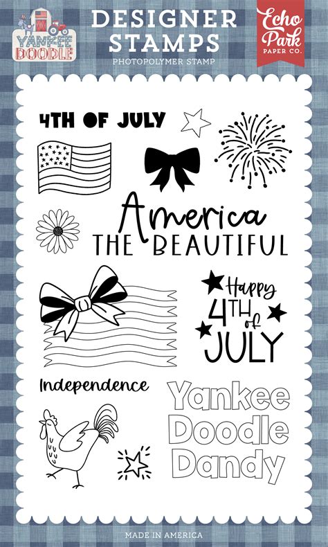 Yankee Doodle Yankee Doodle Dandy Stamp Set Echo Park Paper Company