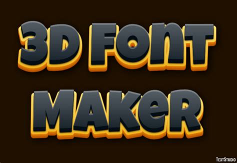 3D Font Maker Text Effect and Logo Design Font