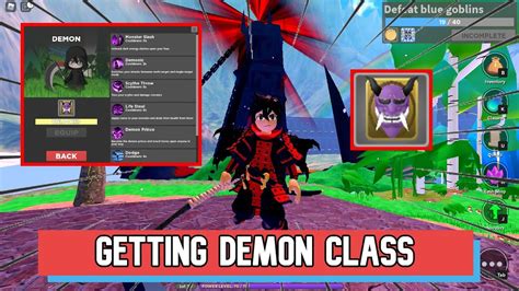 Getting The Demon Class World Zero Roblox Youtube
