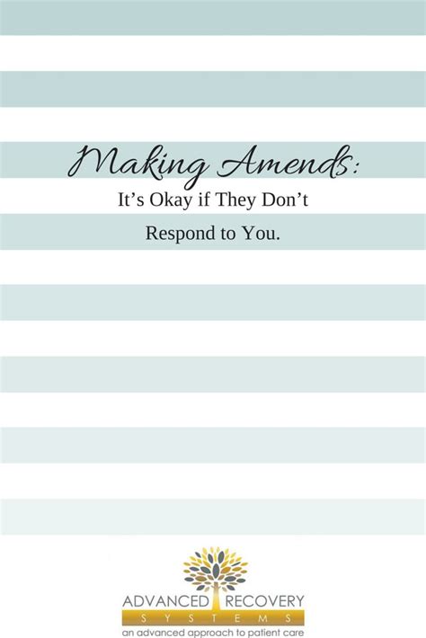 Making Amends In Recovery The Ninth Step