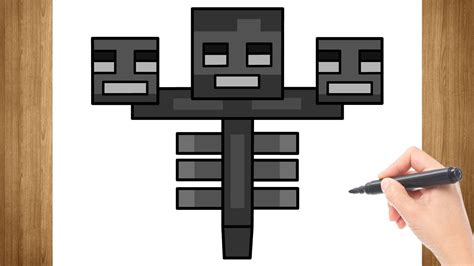 How To Draw Minecraft Wither Step By Step