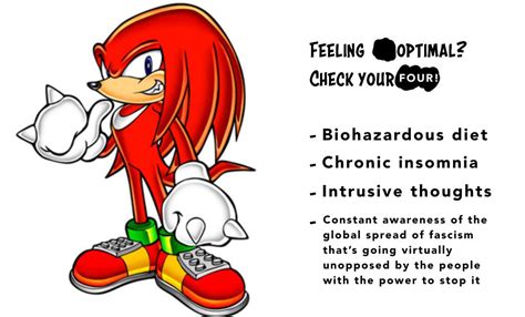 “check Your Four” Knuckles The Echidna R196