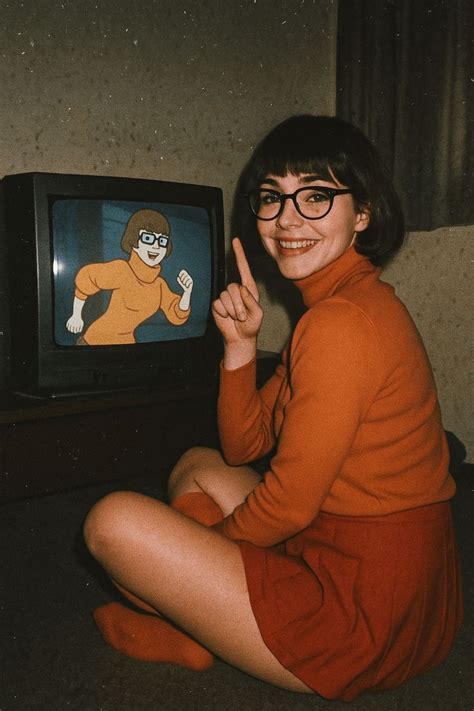 Velma Aglow In Nostalgic Reverie Funny Illustration Velma Scooby