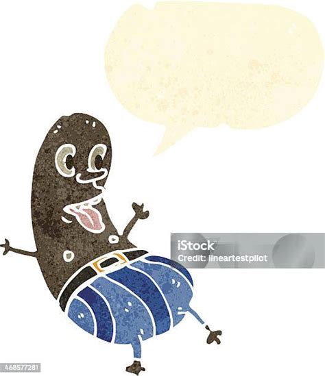 Funny Bean Shaped Man Cartoon Stock Illustration Download Image Now