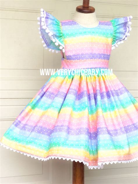 Rainbow Dress Rainbow Birthday Dress Girls Rainbow Dress Rainbow