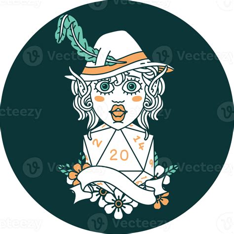 Personaje De Bardo Elfo Con Icono De Veinte Natural 45281715 Png