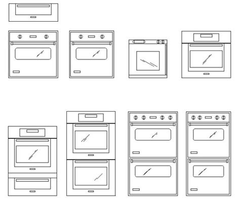 Archblocks Autocad Oven Block Symbols Blocks Cad Pinterest