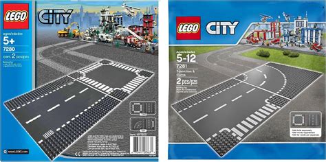 Lego City 7280 And 7281 Road Base Plates 4 Plates In Total Amazon