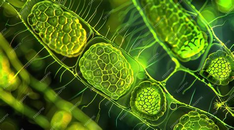 Generate A Highresolution Image Of Chloroplasts Under A Microscope