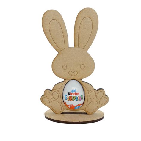 6mm Kinder Egg Holder Stand Bunny Woodenshapecompany