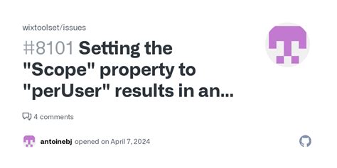 Setting The Scope Property To Peruser Results In An Unexpected Installfolder Path · Issue