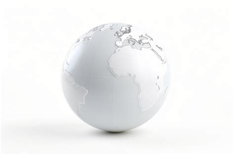 Premium Photo White Globe A White Globe Is Creating A Minimalist And