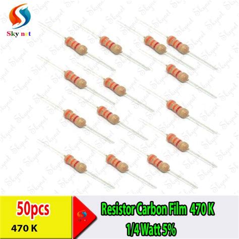 Resistor 470k Ohm 1 4w 5 Carbon Film Resistor 0 25w High Quality Bd