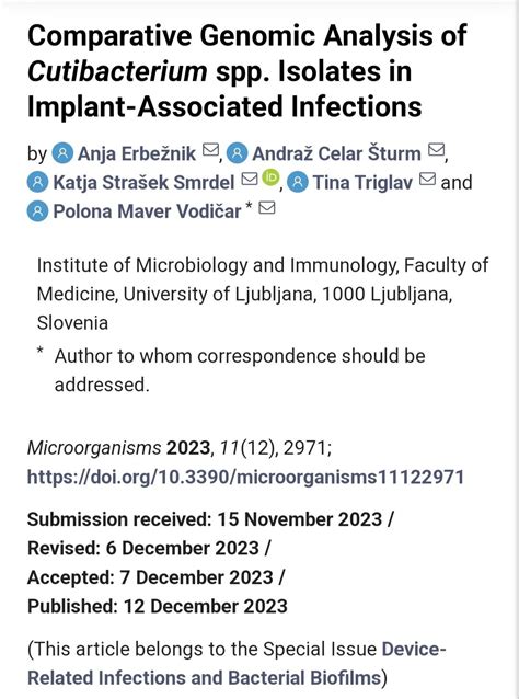 Anja Erbežnik On Linkedin Happy To Announce That Research Results Were Published In Microorganisms
