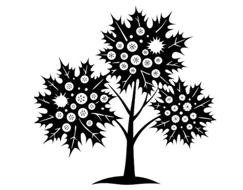 Maple Tree Vector On White Background Generative By Ai Premium Ai