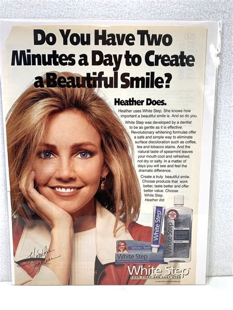 Vintage 1993 Print Ad Heather Locklear White Step Genuine Magazine
