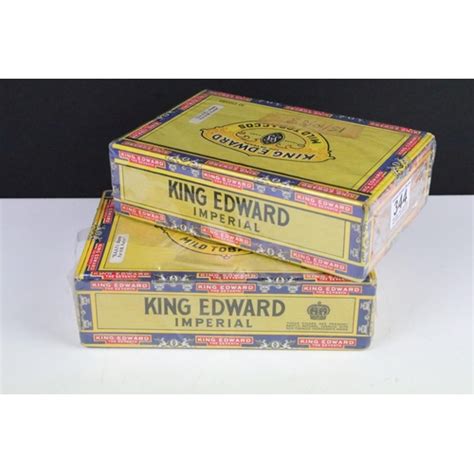 Two Boxes Of King Edward Imperial Mild Tobaccos Cigars Each Containing