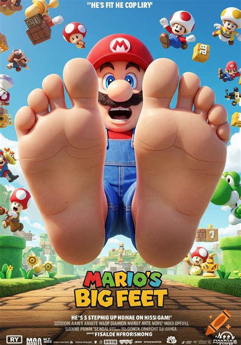 Movie Poster Parody Of Mario With Giant Feet Covering The Frame On Craiyon