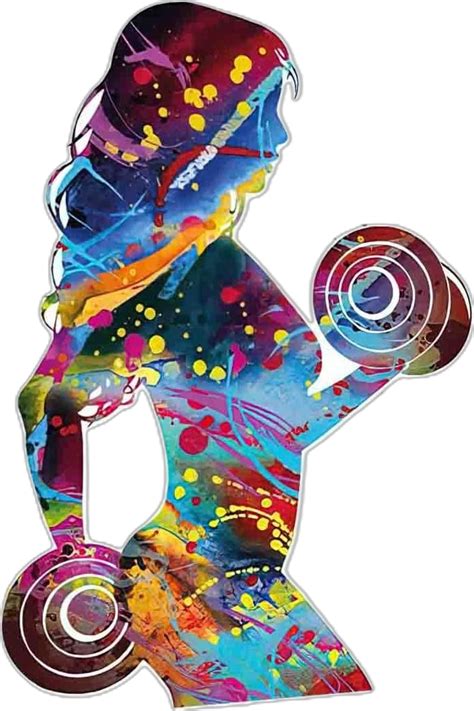 Abstract Wall Art Canvas Fitness Girl Watercolor Print Fit Girl Mom