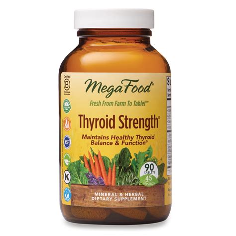 Megafood Thyroid Strength Health Tablets Blend Of Supportive Herbs Minerals Vegan 60 Tabs