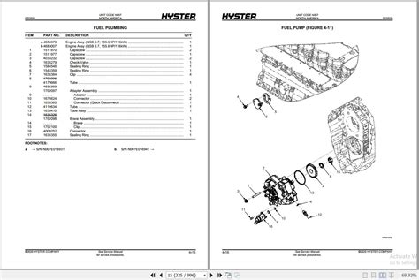 Hyster Forklift H190hd2 To H280hd2 N007 Parts Manual 4232084 2020