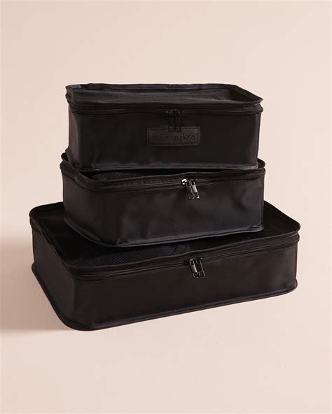 Travel Packing Cubes Black La Vie En Rose