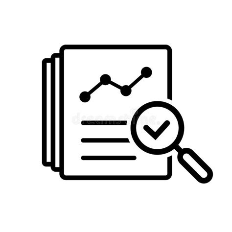 Assess Line Icon Review Audit Risk Icon Concept Of Find Internal Vulnerable Bill Or Data