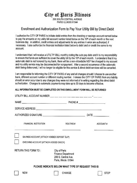 Direct Debit Authorization Pdf