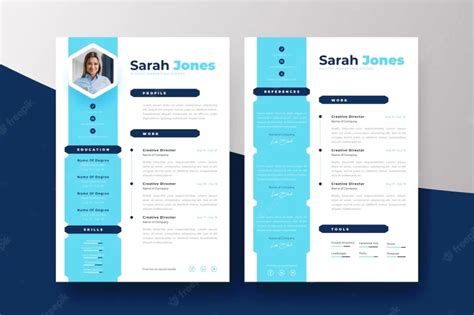 Modern Cv Template Concept Free Vector
